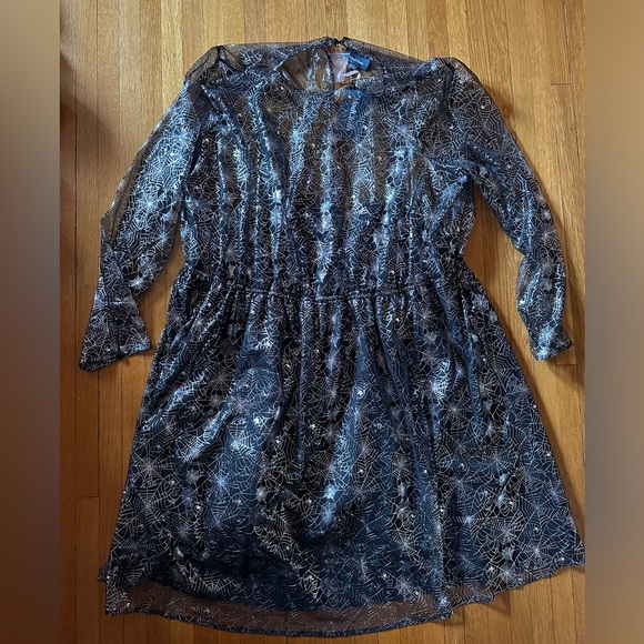 Modcloth | Dresses | Modcloth Dazzle Do You Silver Spider Web Dress ...